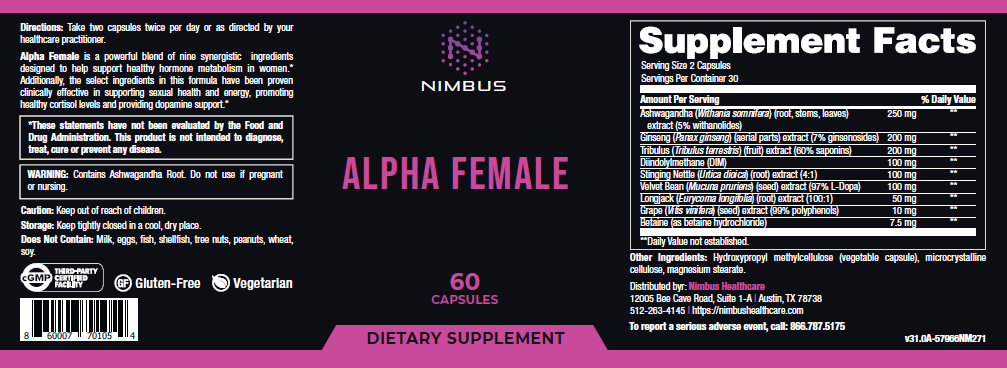 Alpha Female Supplement - Supports Hormone Metabolism in Women– Nimbus ...