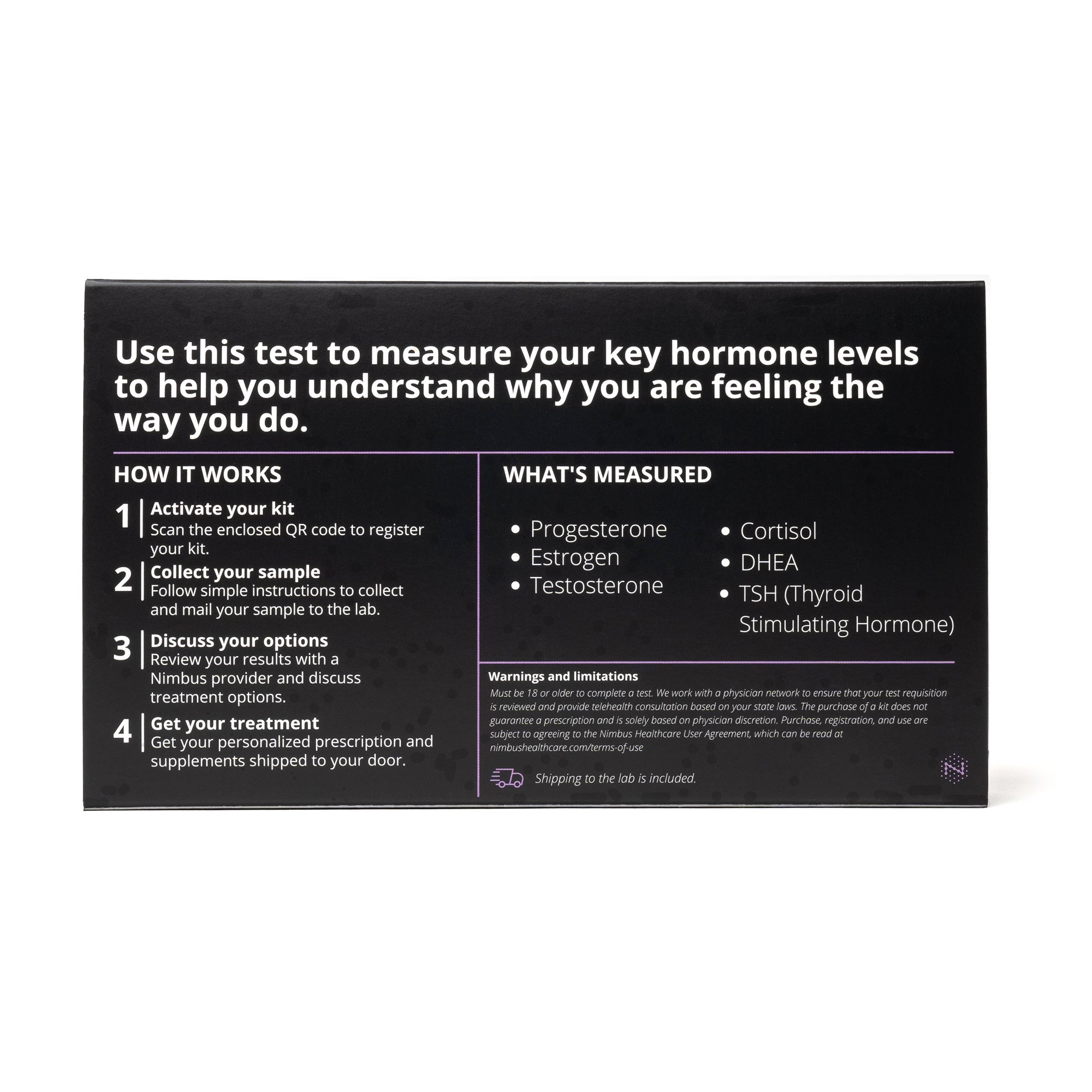 Nimbus Women's Hormone Test - At Home Test Kit– Nimbus Healthcare